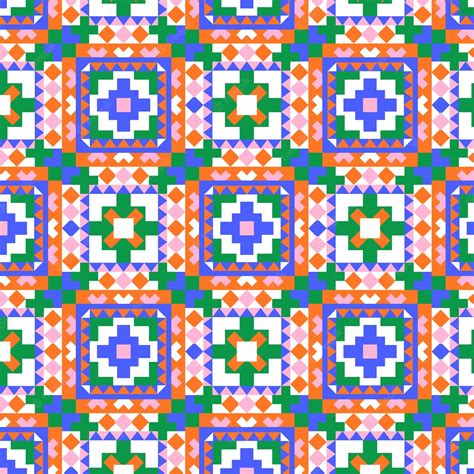 Free Vector Flat Design Colorful Geometric Pattern