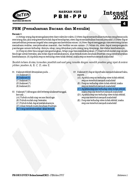 Kuis Pbm Ppu 4 Intensif 2022 Pdf