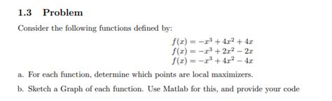 Solved Problem Consider The Following Functions Defined Chegg