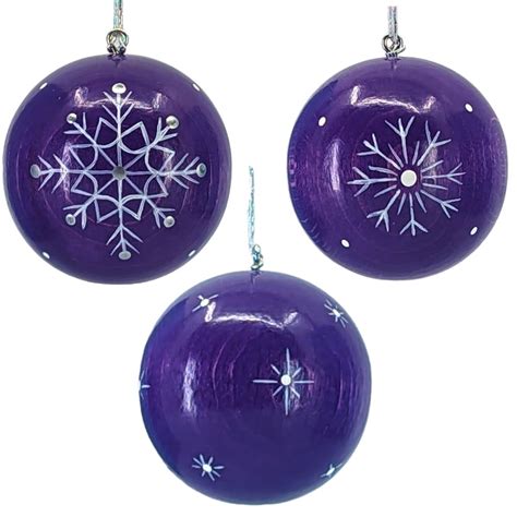 Tree Hanging Crystals 3 Pieces Purple Erzgebirgskunst Shop