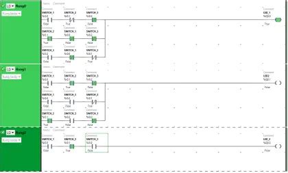 PLC Example To Control LEDs Via Switches