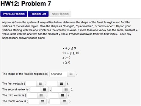 Solved Hw12 Problem 7 Previous Problem Problem List Next