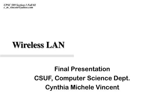 PPT Wireless LAN PowerPoint Presentation Free Download ID 5104353