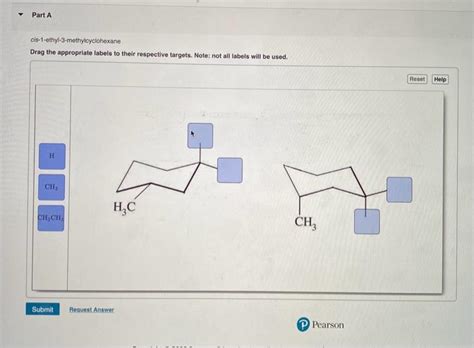 Solved Cis 1 Ethyl 3 Methylcyclohexane Drag The Appropriate