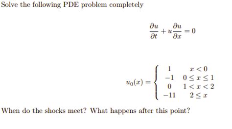 Solved Solve The Following PDE Problem Completely Chegg Com