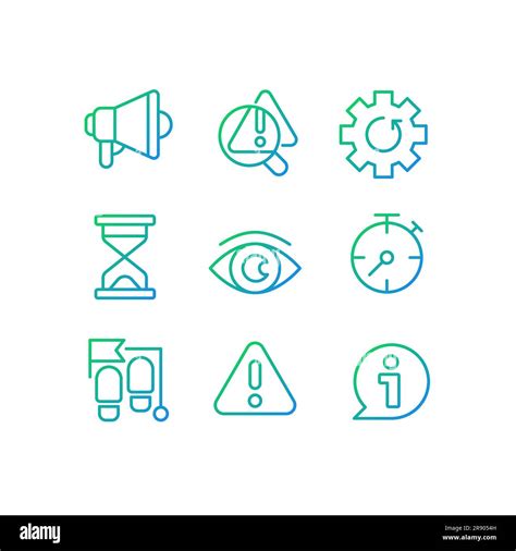Business Process Timing Pixel Perfect Gradient Linear Vector Icons Set Stock Vector Image And Art
