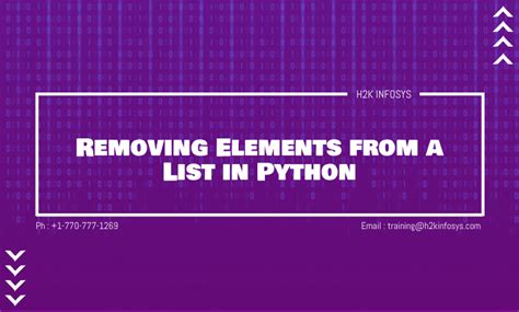 Removing Elements From A List In Python A Comprehensive Guide