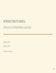 Haskell Pdf INTRODUCTION TO HASKELL PRINCIPLES OF PROGRAMMING LANGUAGES Norbert Zeh Winter
