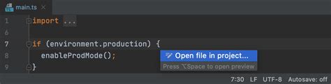 LightEdit Mode WebStorm