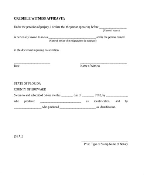 FREE 8 Witness Affidavit Form Samples In PDF MS Word