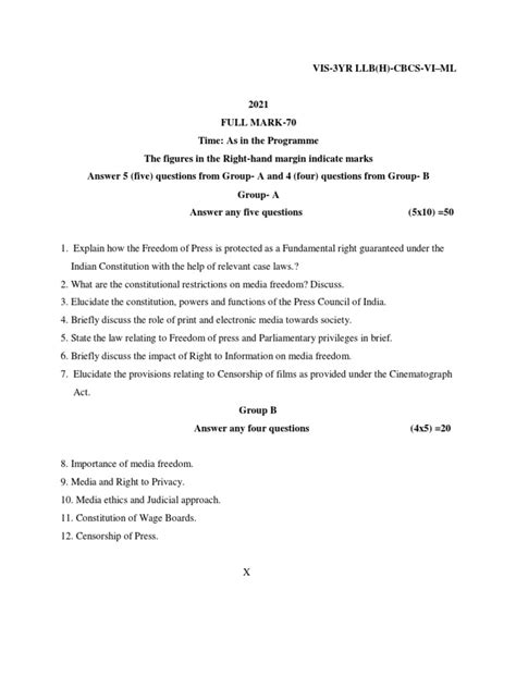 paper vi vis hons pdf