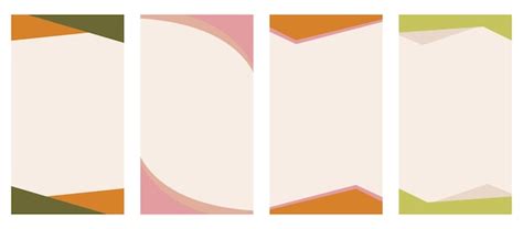 Premium Vector Set Of Varied Shapes For Use In Vertical Stories Promo Site Headers And Footers