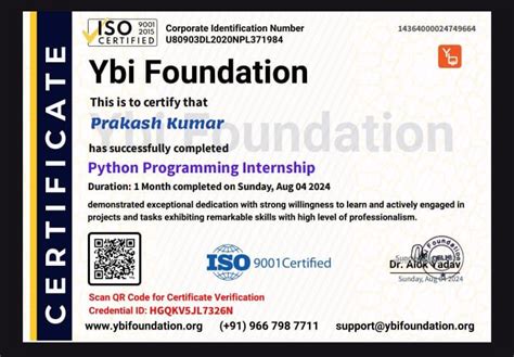 Prakash Kumar On Linkedin Python Programming Achievement Ybifoundation