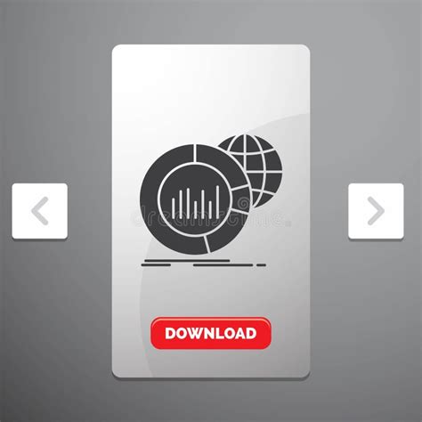 big chart data world infographic glyph icon in carousal pagination