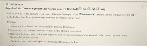 solved problem 6a 9 refer to the data for the blending