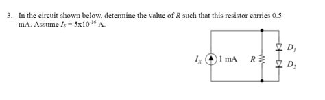 Solved In The Circuit Shown Below Determine The Value Of R Chegg