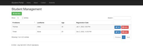 Aspnet Mvc With Jquery Ajax Crud Operations Using Json Without Ef