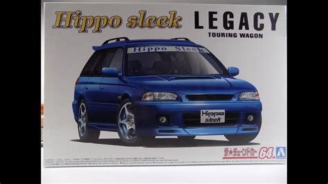 Unboxing Subaru Legacy Hippo Sleek 124 Aoshima Youtube