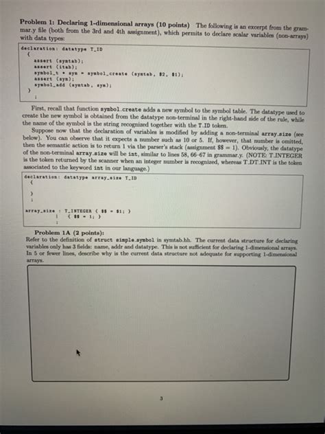 Problem 1 Declaring 1 Dimensional Arrays 10 Points