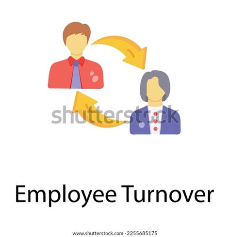 Employee Turnover Flat Icon Design Stock Vector Royalty Free