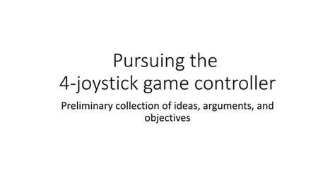 first arguments for complex controllers and manual robotics ppt