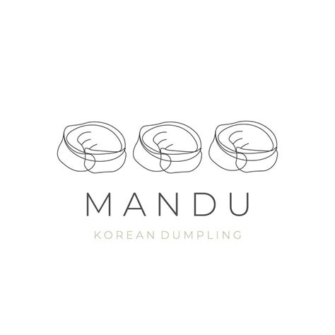 Korean Dumpling Mandu Simple Line Art Vector Illustration Logo 23792533 Vector Art At Vecteezy