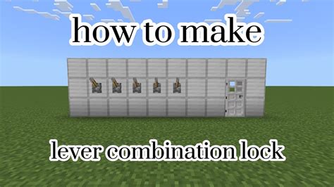 How To Make A Lever Combination Lock In Minecraft Bedrock Java Youtube
