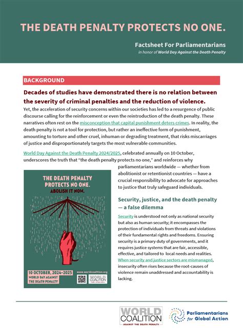 We Call Upon Parliamentarians To Take Action On This World Day Against