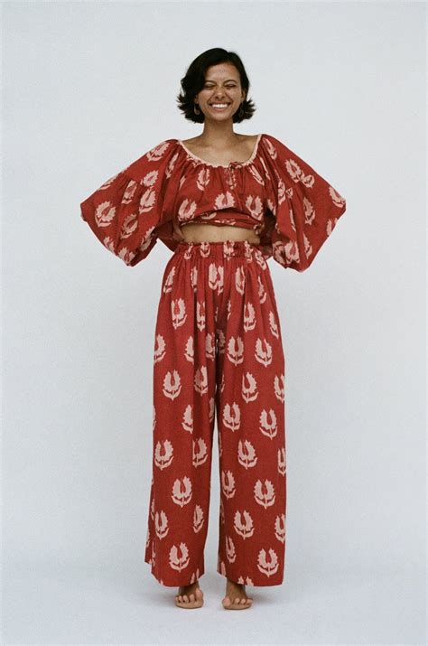 Ria Pants ~ Ruby Red Daughters Of India