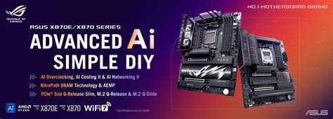 asus reveals new x870e and x870 motherboards powered by nitropath