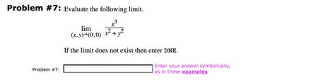 Solved Problem Evaluate The Following Limit Chegg