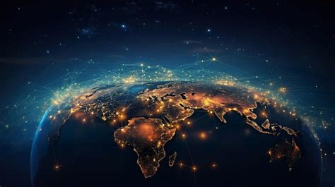 Premium Photo Global Networking Concept Generative Ai