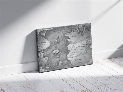The Grishaverse Map Canvas Grisha Trilogy Map Poster The Grishaverse Map Print Shadow And