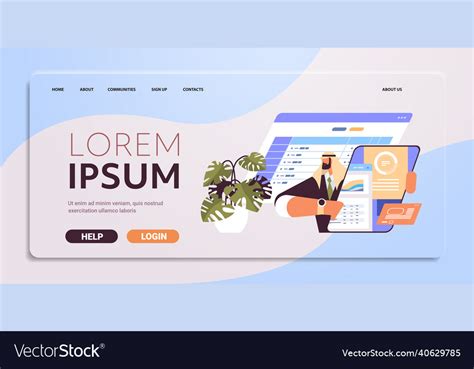 Arab Businessman Analyzing Data On Tablet Pc Vector Image