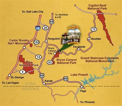 Bryce Canyon Map Rubys Inn