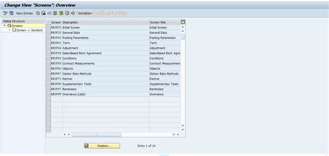 REOROF SAP Tcode OF Screens