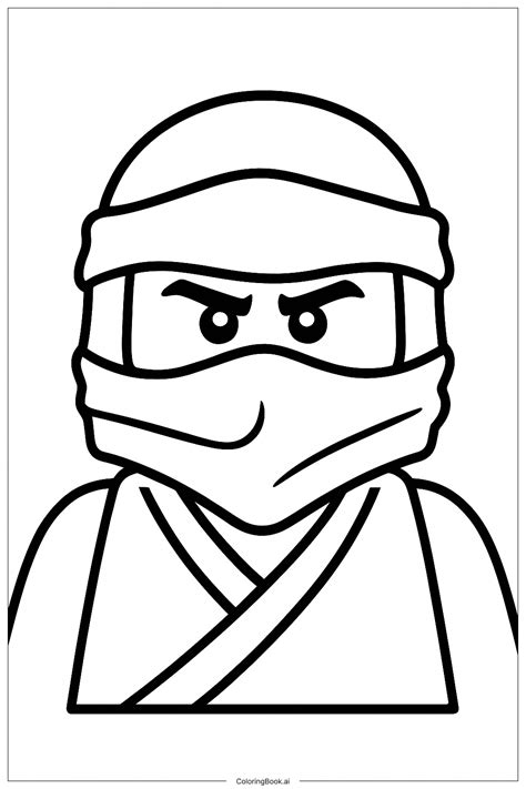 Headshot Of Ninjago Cole Coloring Page Free PDF PNG Printable