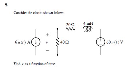Solved Consider The Circuit Shown Below Find V As A Chegg