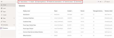power apps 中的解決方案 power apps microsoft learn