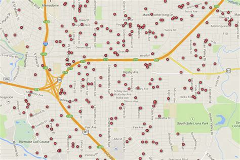 Registered Sex Offender Map Of San Antonio Area ZIP Codes