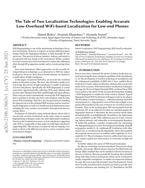 Pdf The Tale Of Two Localization Technologies Enabling Accurate Low