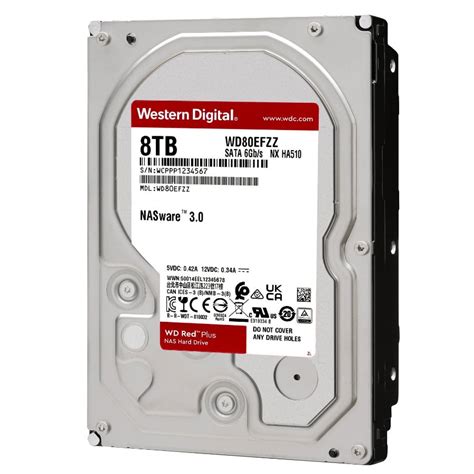 Disco Duro Interno Wd 8tb Sata3.5″ Wd80efbx 128mb 5640rpm Nas Red Plus ...