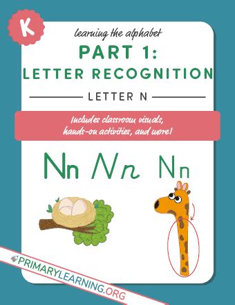 Learning The Letter N Primarylearningorg