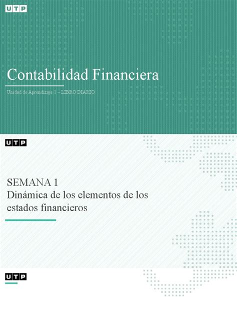 Semana01 Dinámica De Los Elementos De Los Estados Financieros Pdf
