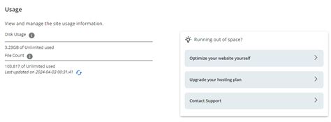 how to view disk space and bandwidth usage