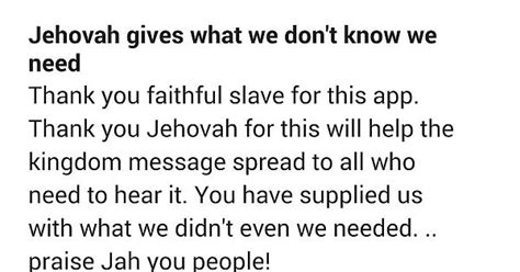 Found This Comment On The Jehovahs Witness Language App Imgur