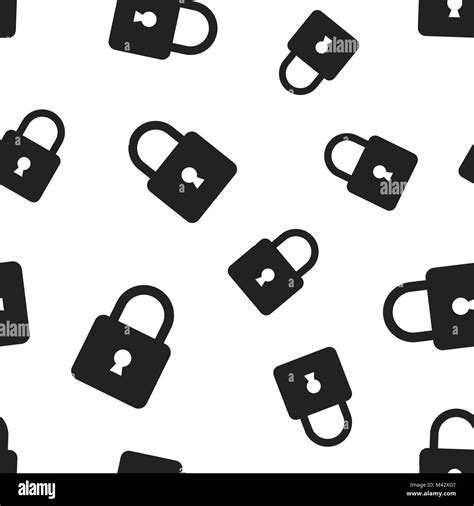 Lock Sign Seamless Pattern Background Business Concept Vector Illustration Padlock Locker