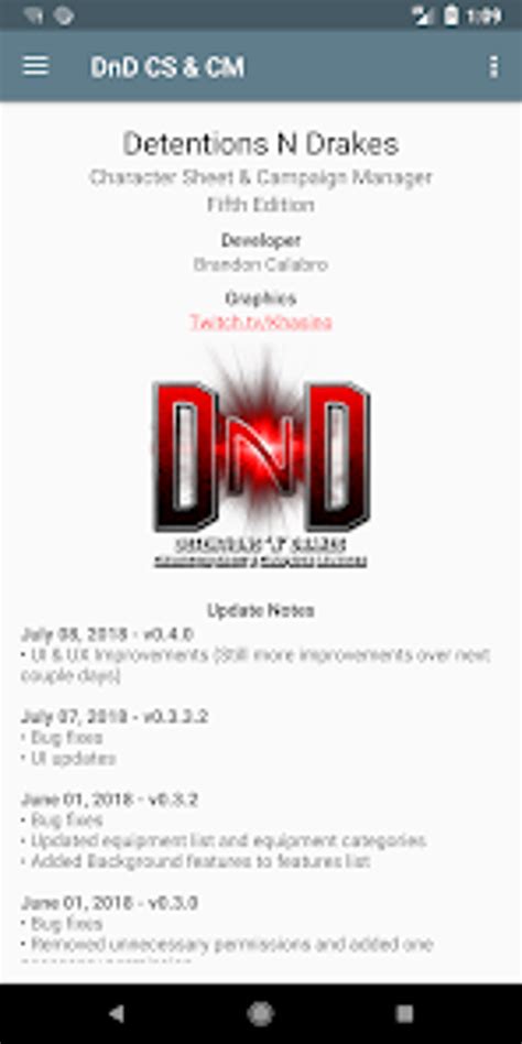 DnD Character Sheet Campai для Android Скачать