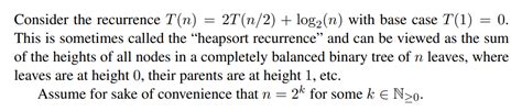 solved consider the recurrence t n 2t n 2 log2 n