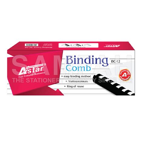 Astar 12mm Binding Comb 100s Samfah